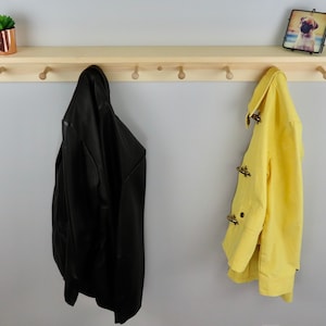 Unfinished Shaker Peg Coat Hat Rack With Shelf 60" - Etsy
