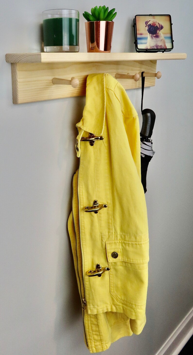 Unfinished Shaker Peg Coat Hat Rack 24" - Etsy