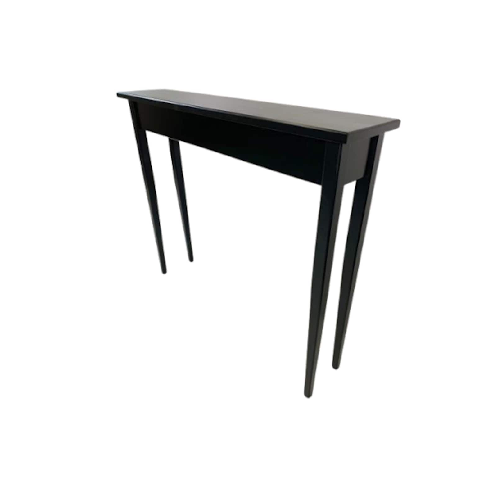 Pine Narrow Shaker Console Table: Black & Early American Finish (46 ...