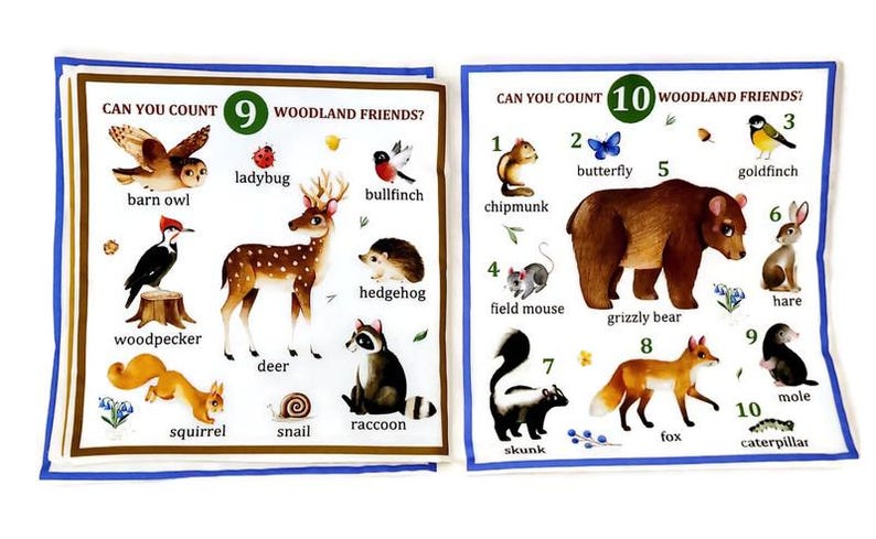 Who Lives in the Woods? - Soft Cloth Books for Babies, Children, Boys ...