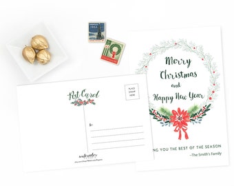 Christmas postcard | Etsy