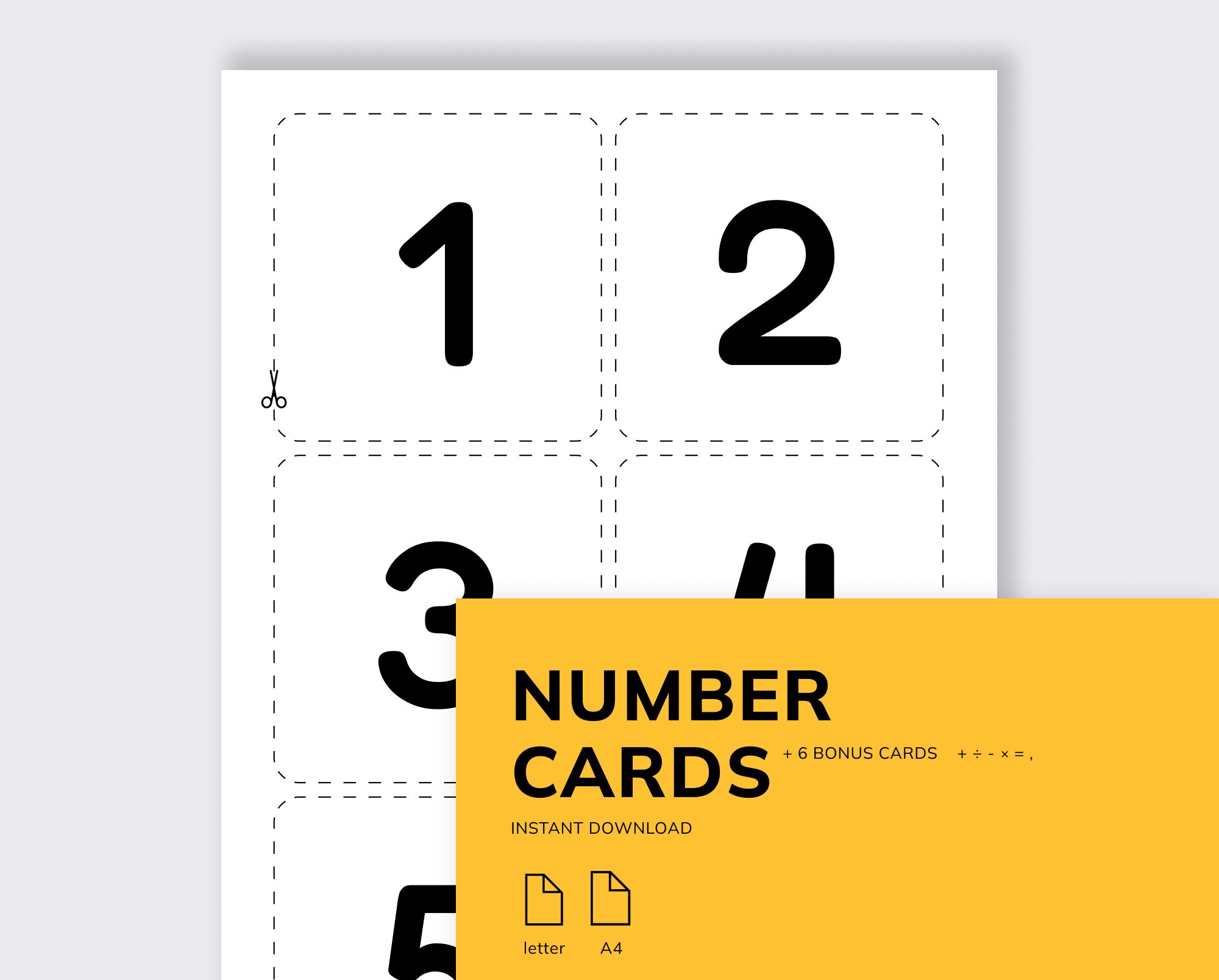 NUMBER Flashcards Montessori Learn Time Instant Download - Etsy