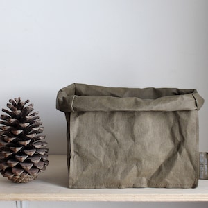 Paper Bag, Washable Paper Box, Brown Kraft Paper Bag, Storage, Vegan ...