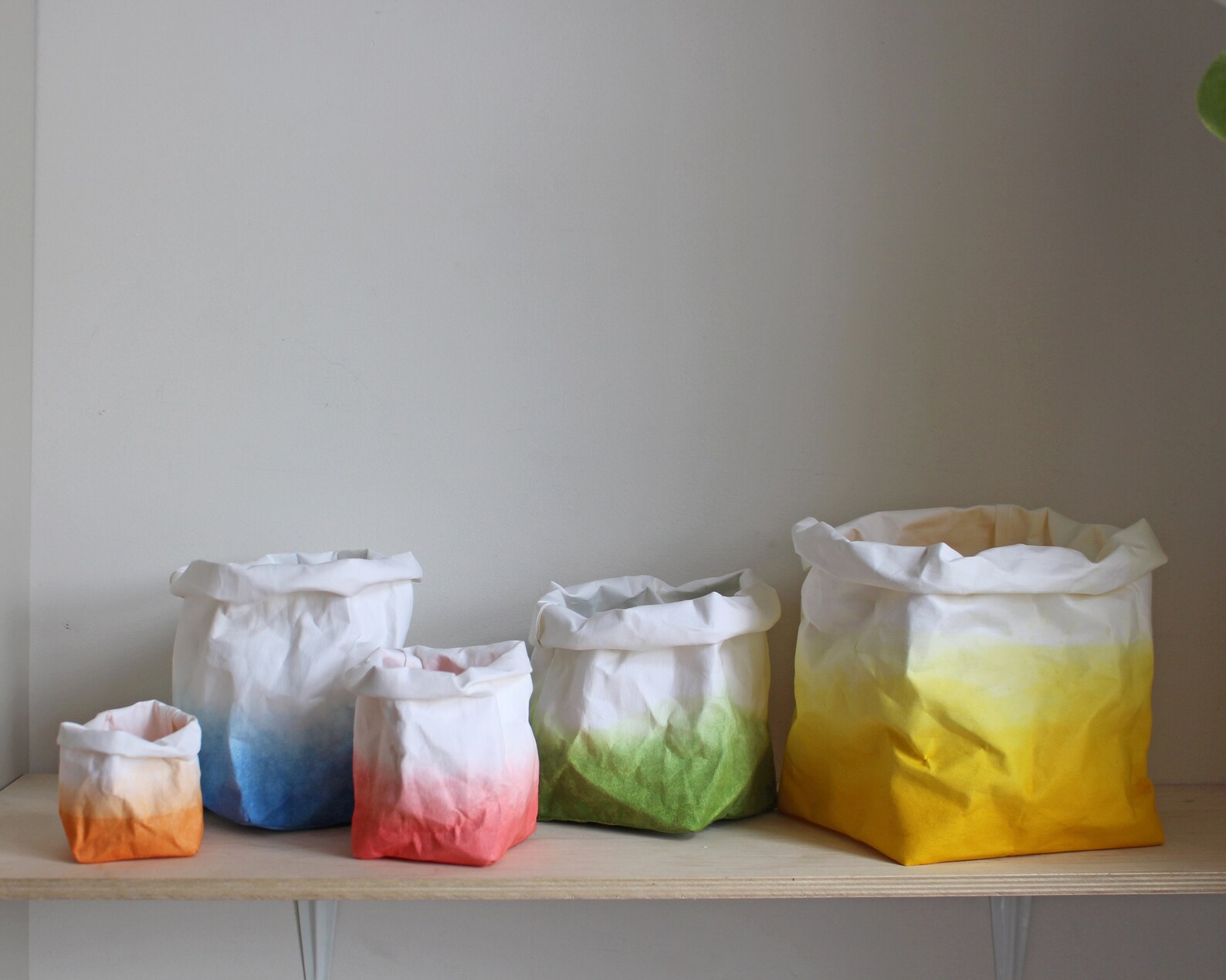 Colourful Paper Bags Various Ombre Colours Washable Paper - Etsy