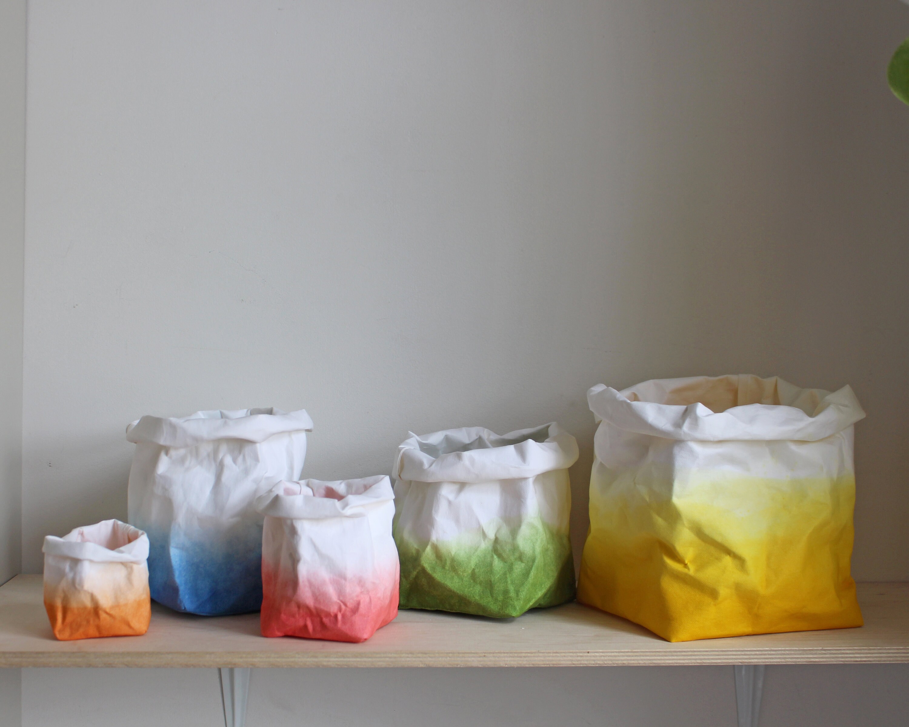 Colourful Paper Bags Various Ombre Colours Washable Paper - Etsy