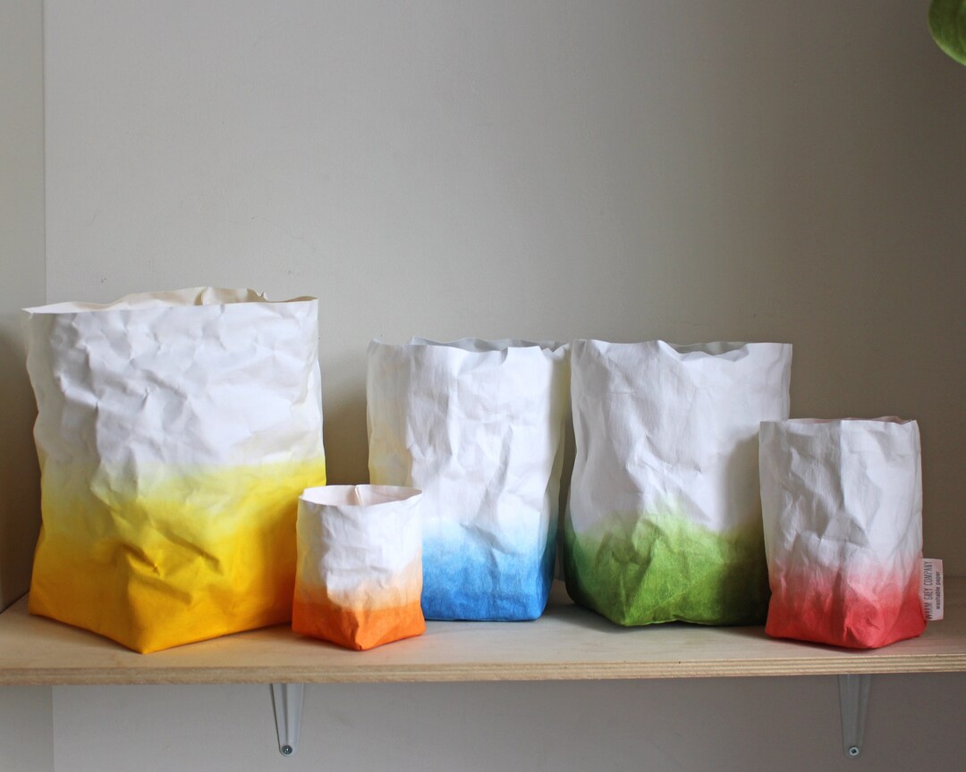 Colourful Paper Bags Various Ombre Colours Washable Paper - Etsy