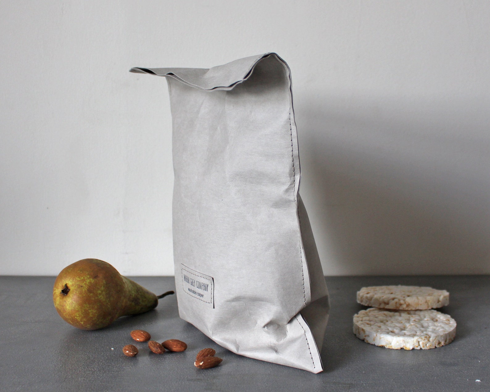 Lunch Bag Reusable paper bag washable paper bag food | Etsy