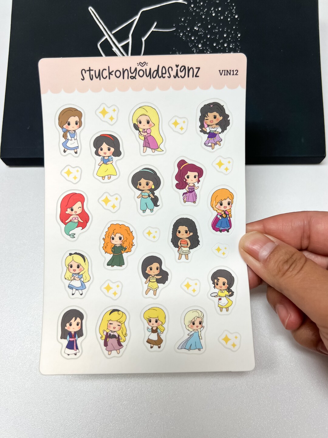 Princess Chibi Characters Weatherproof Vinyl Stickers - Etsy
