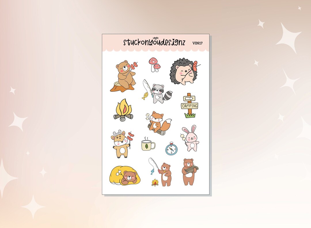 Camping, Woodland, Animals, Smores, Outdoors, Fishing || Weatherproof ...