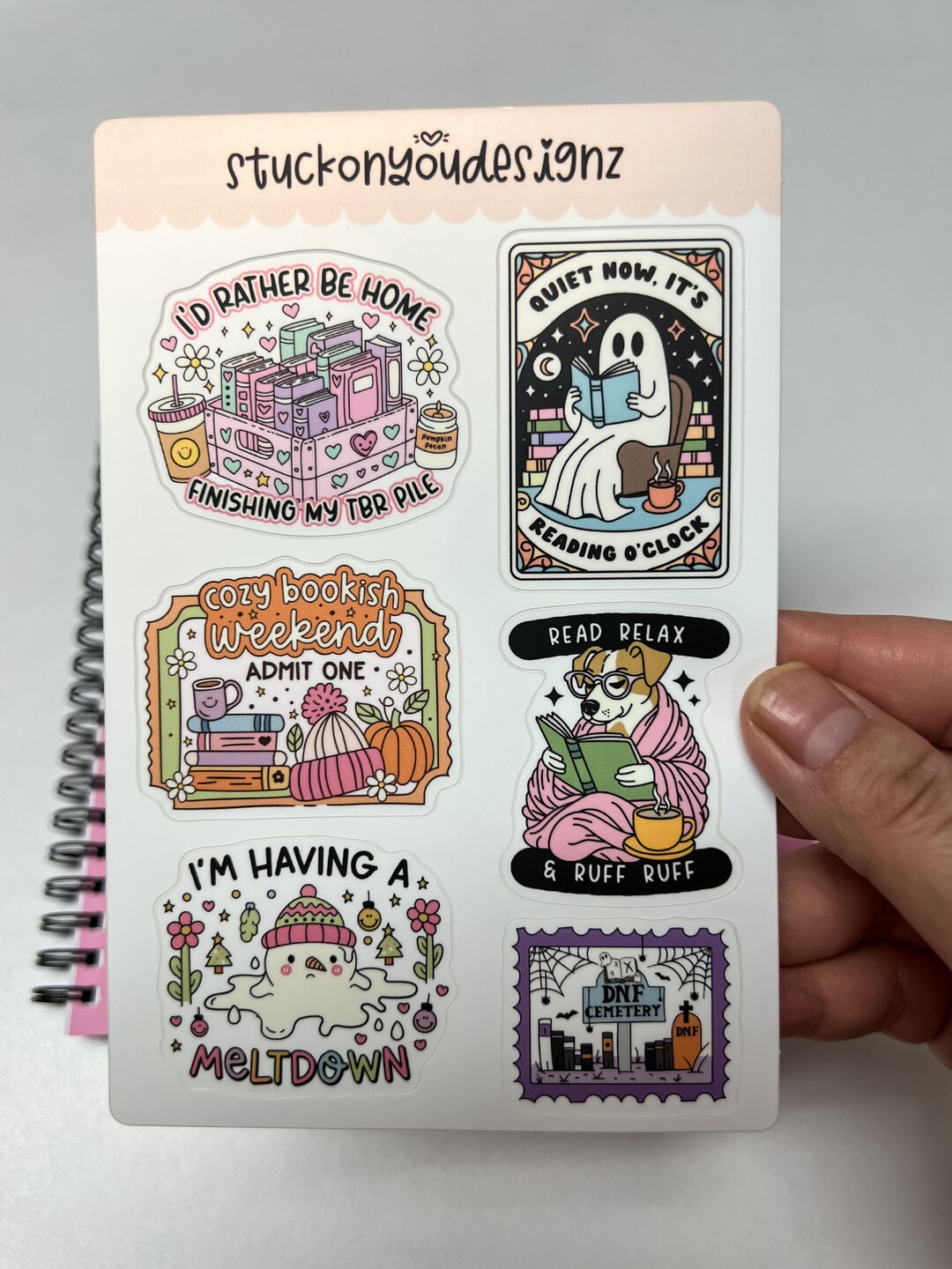 Bookworm, Bookish, Reading Stickers Weatherproof Vinyl Stickers Decals ...