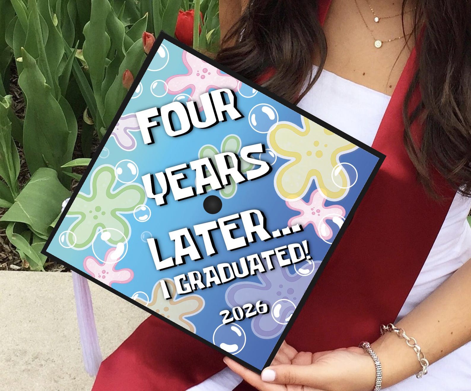 Funny Cartoon Style Grad Cap | Personalized Graduation Cap | Class of ...