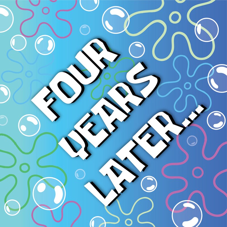 Four Years Later Spongebob Graduation Cap Topper Cartoon Personalized ...