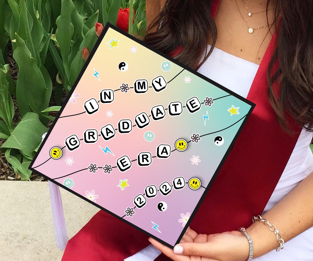 Word Bracelet in My Graduation Era Graduation Cap Topper Quote 2024 - Etsy