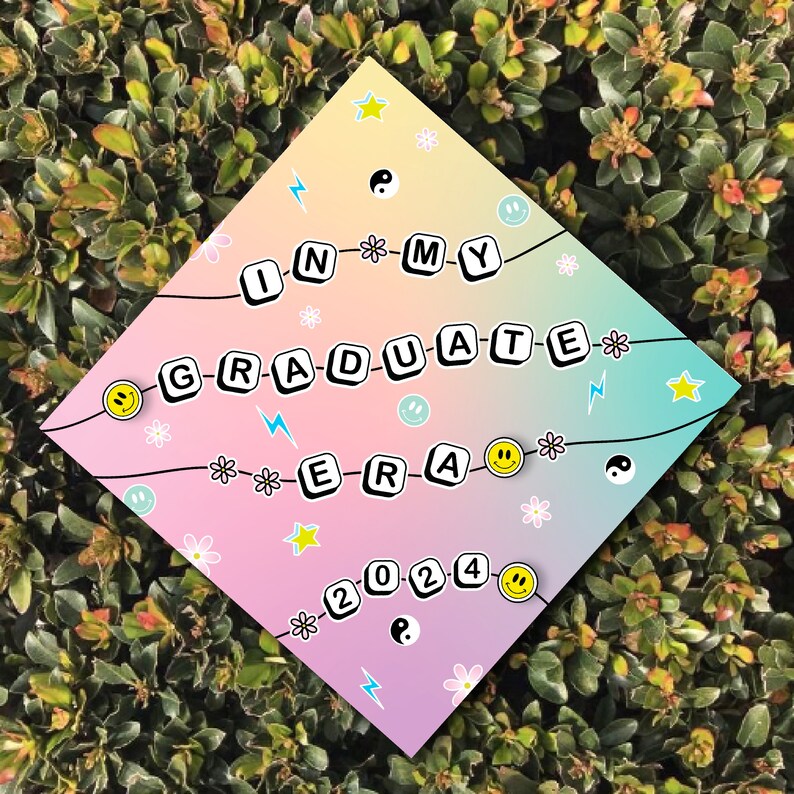Word Bracelet in My Graduation Era Graduation Cap Topper Quote 2024 - Etsy