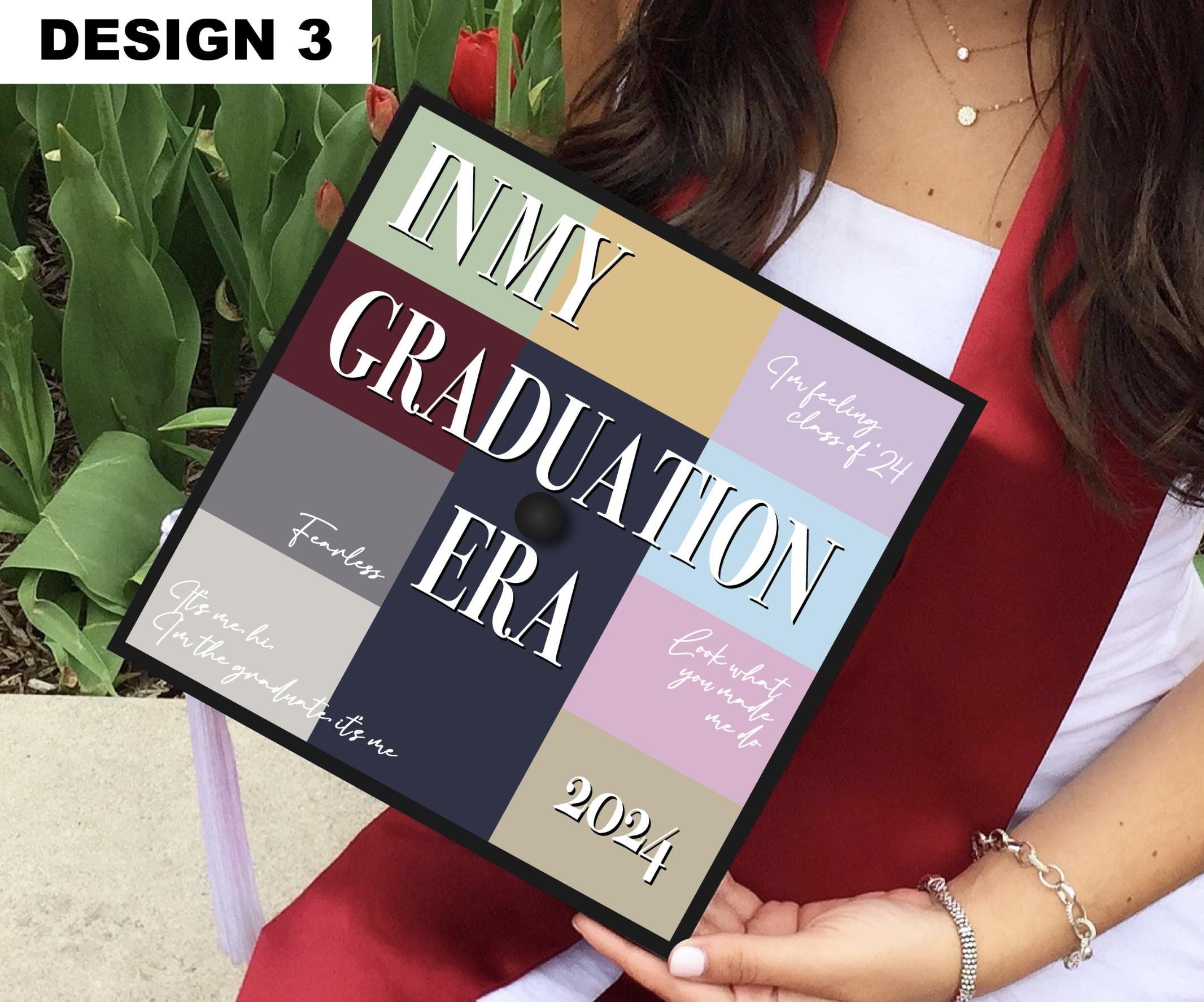 Custom Grad Cap Topper in My Graduation Era Quotes Graduation - Etsy