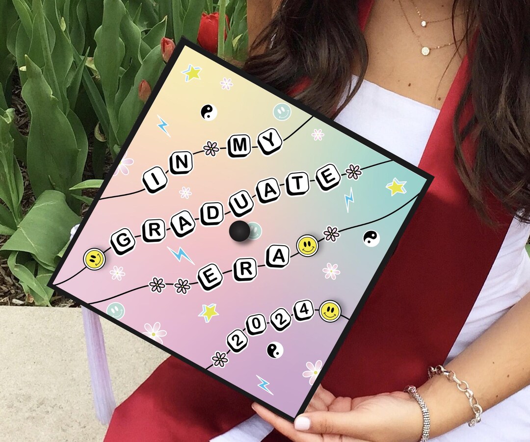 Custom Graduation Cap Topper Word Bracelet in My Graduation Era ...