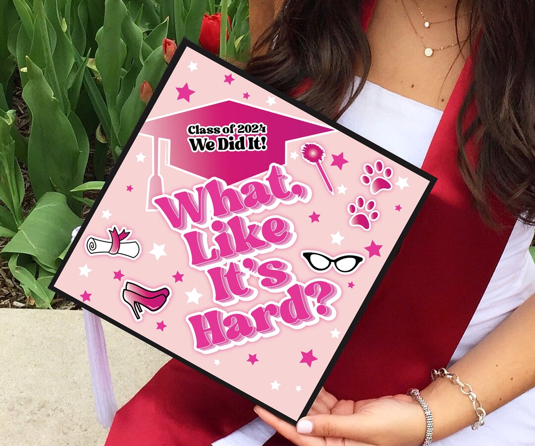 What, Like It's Hard Quote Graduation Cap Topper Law - Etsy