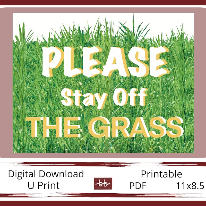 Keep off Grass Sign - Etsy