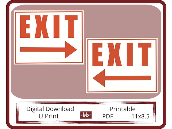 Printable Emergency Exit Sign