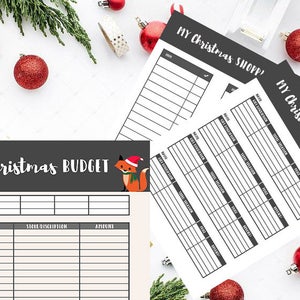 Modern Printable Holiday/christmas Budget and Card Inserts - Etsy
