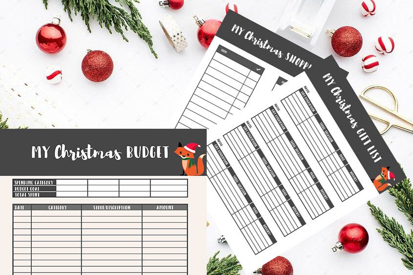 Modern Printable Holiday/christmas Budget and Card Inserts - Etsy