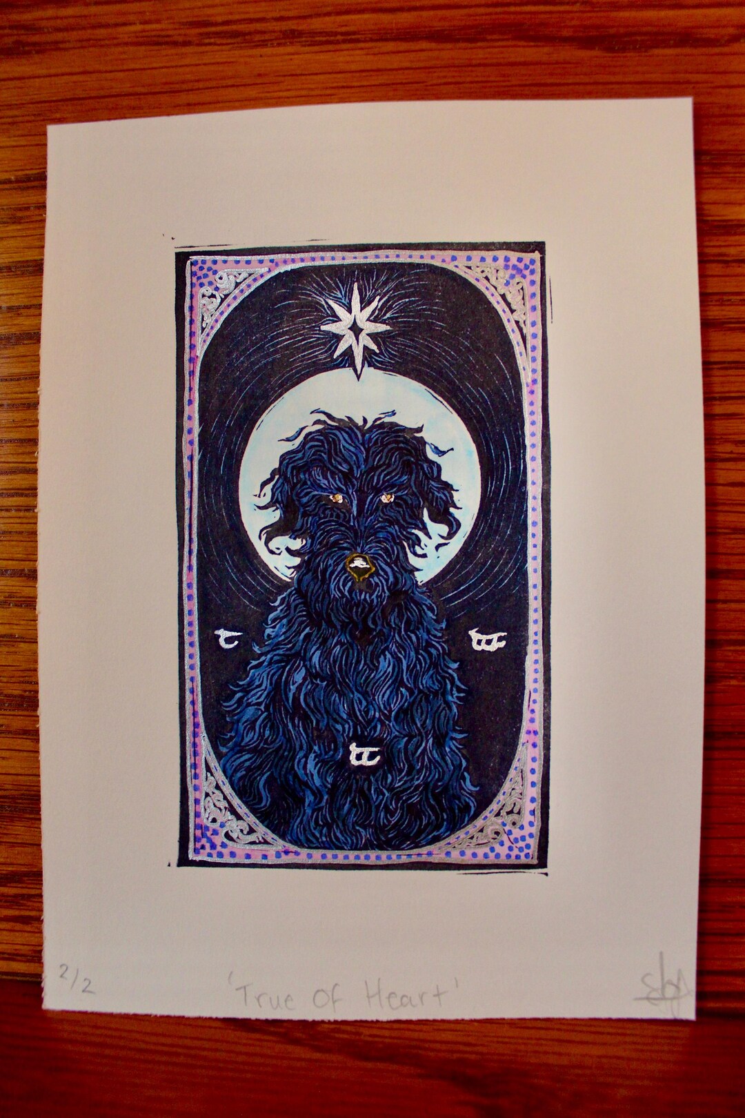 Huan the Hound — “true of Heart” —silmarillion — Colored Block Print ...