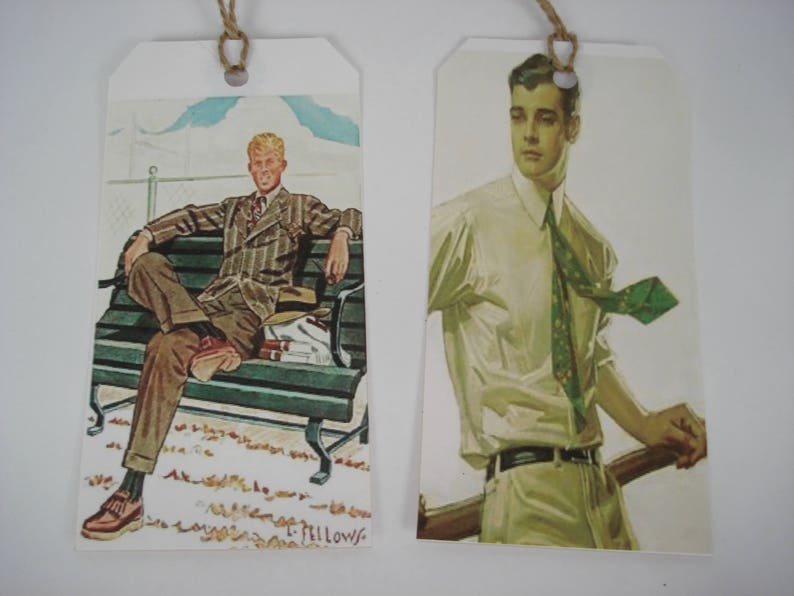 Masculine Tags Dapper Men Tags 1930s Men's Fashion Tags - Etsy