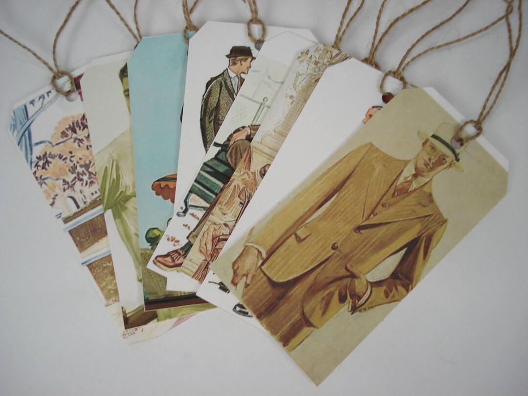 Masculine Tags Dapper Men Tags 1930s Men's Fashion Tags - Etsy