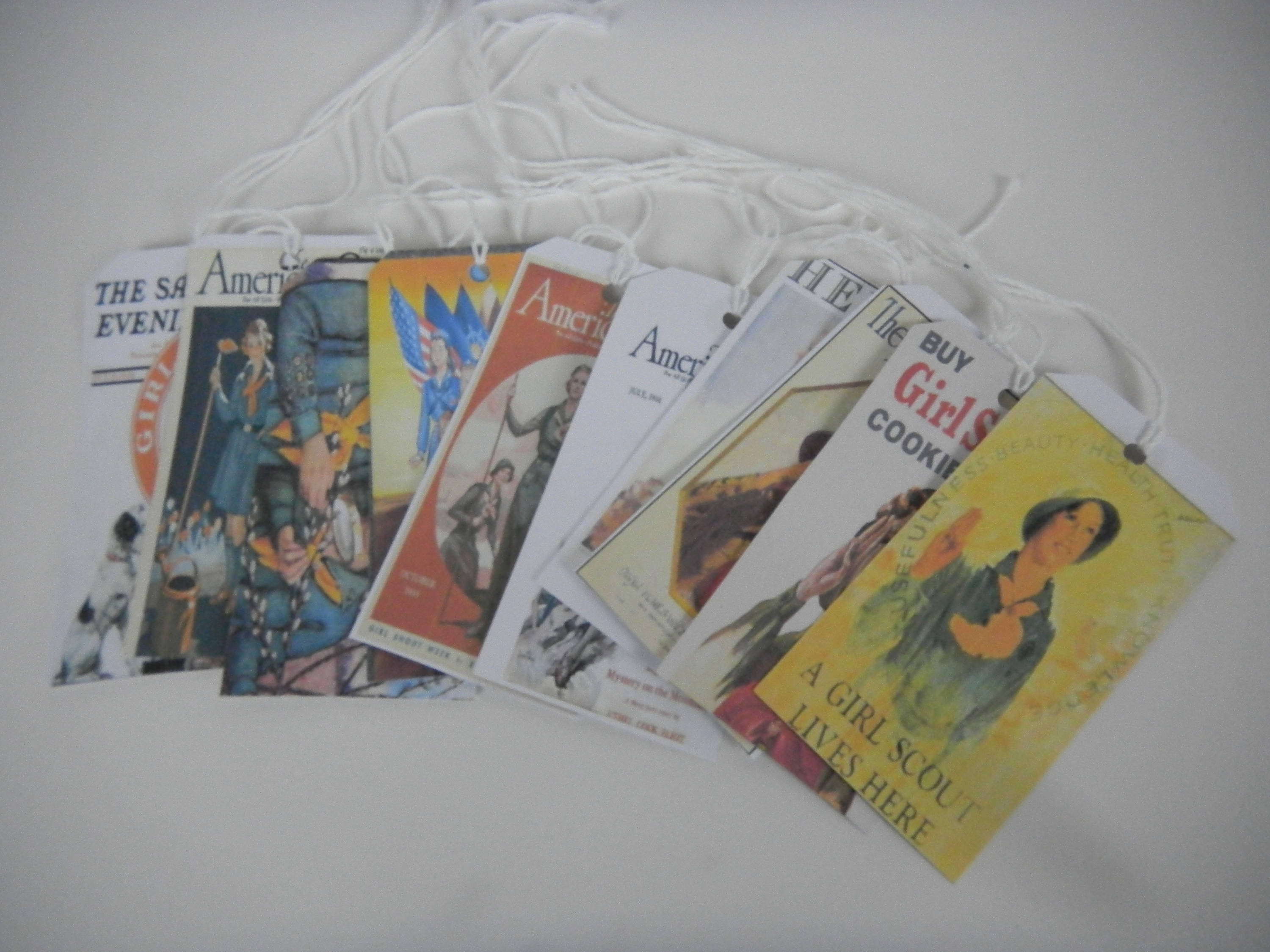 Girl Scout Tags Vintage Girl Scout Illustration Tags Girl - Etsy