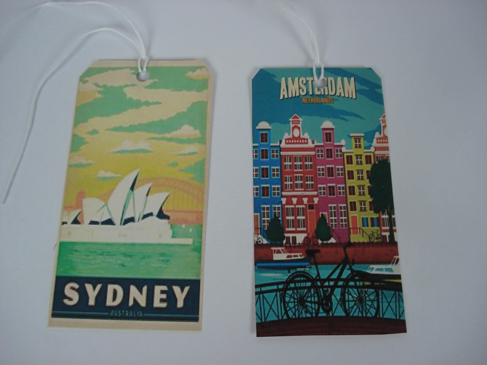 Vintage World Travel Poster Tags, Travel Tags, Scrapbook Embellishing ...