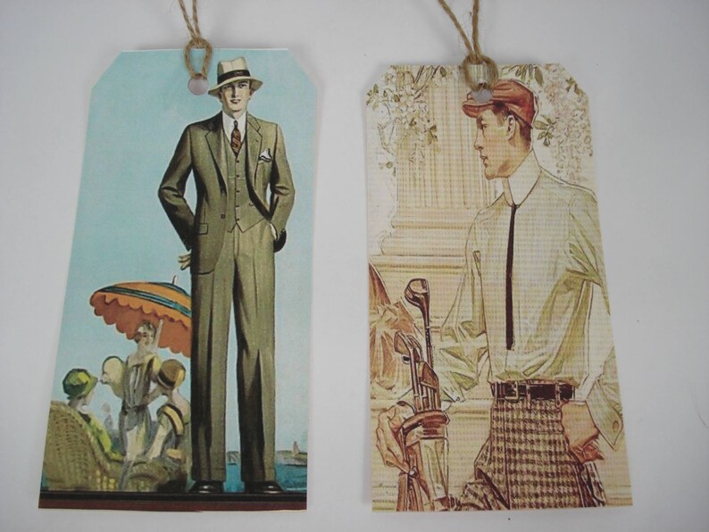 Masculine Tags Dapper Men Tags 1930s Men's Fashion Tags - Etsy