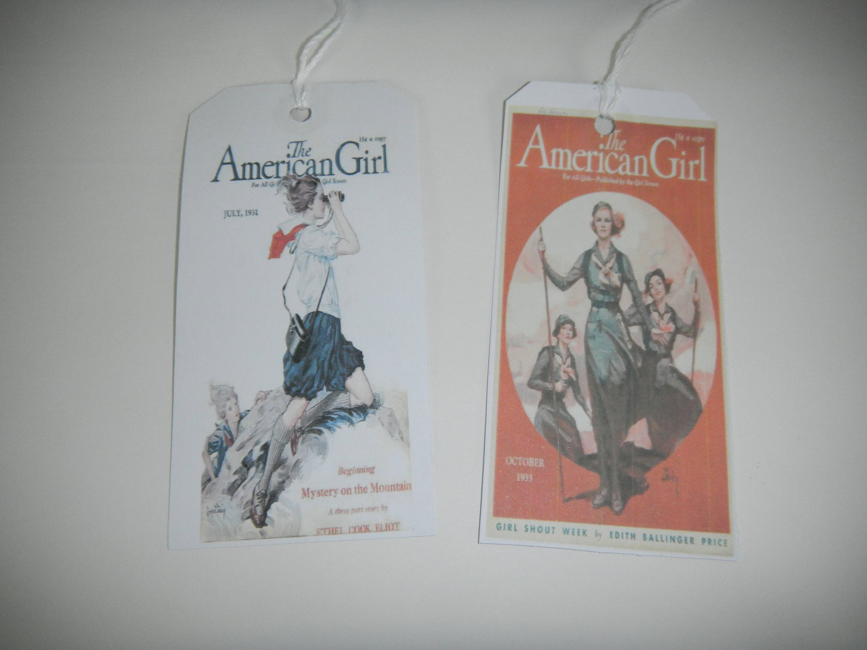 Girl Scout Tags Vintage Girl Scout Illustration Tags Girl - Etsy