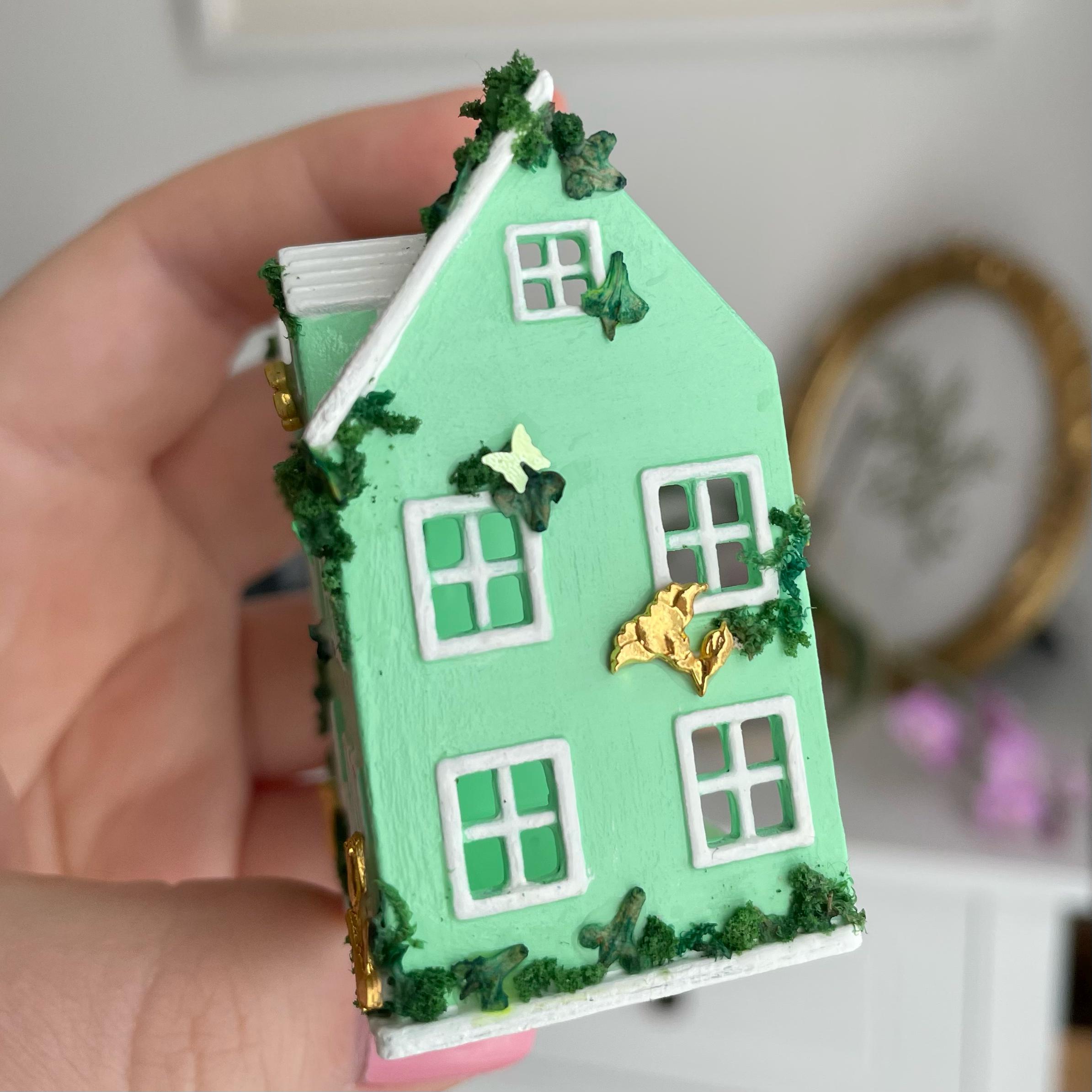 Tiny Spring House - Miniature Mossy Decor OOAK - Etsy