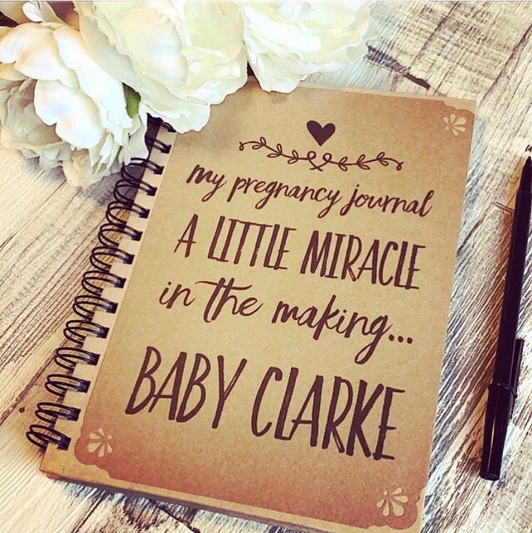 My pregnancy journal 'A little miracle in the making' | Etsy