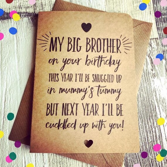Handmade Big Brother To Be Birthday Card My Big Brother This Etsy Handmade Big Brother To Be Birthday Card My Big Brother This Etsy