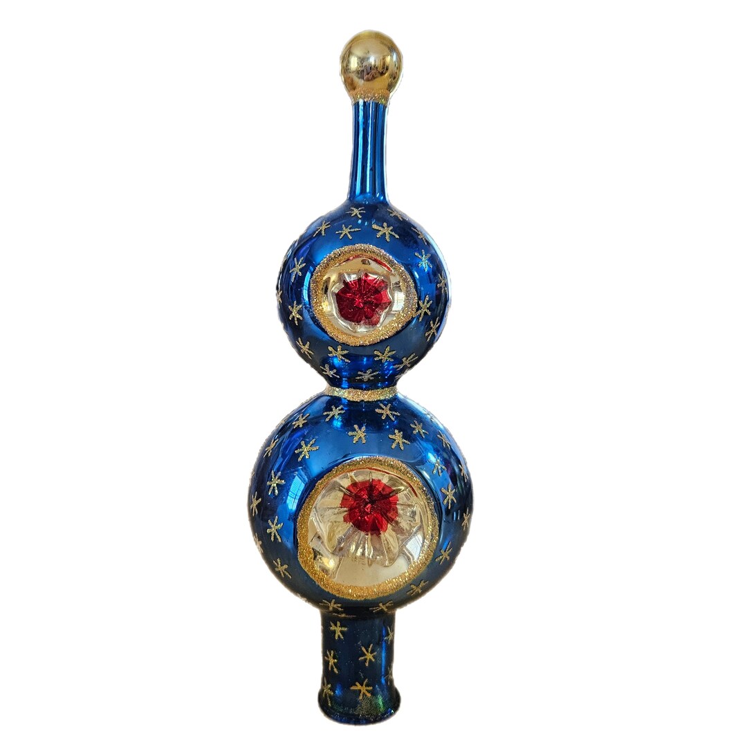 Christopher Radko 1998 Royal Shine Blue Christmas Tree Topper - Etsy