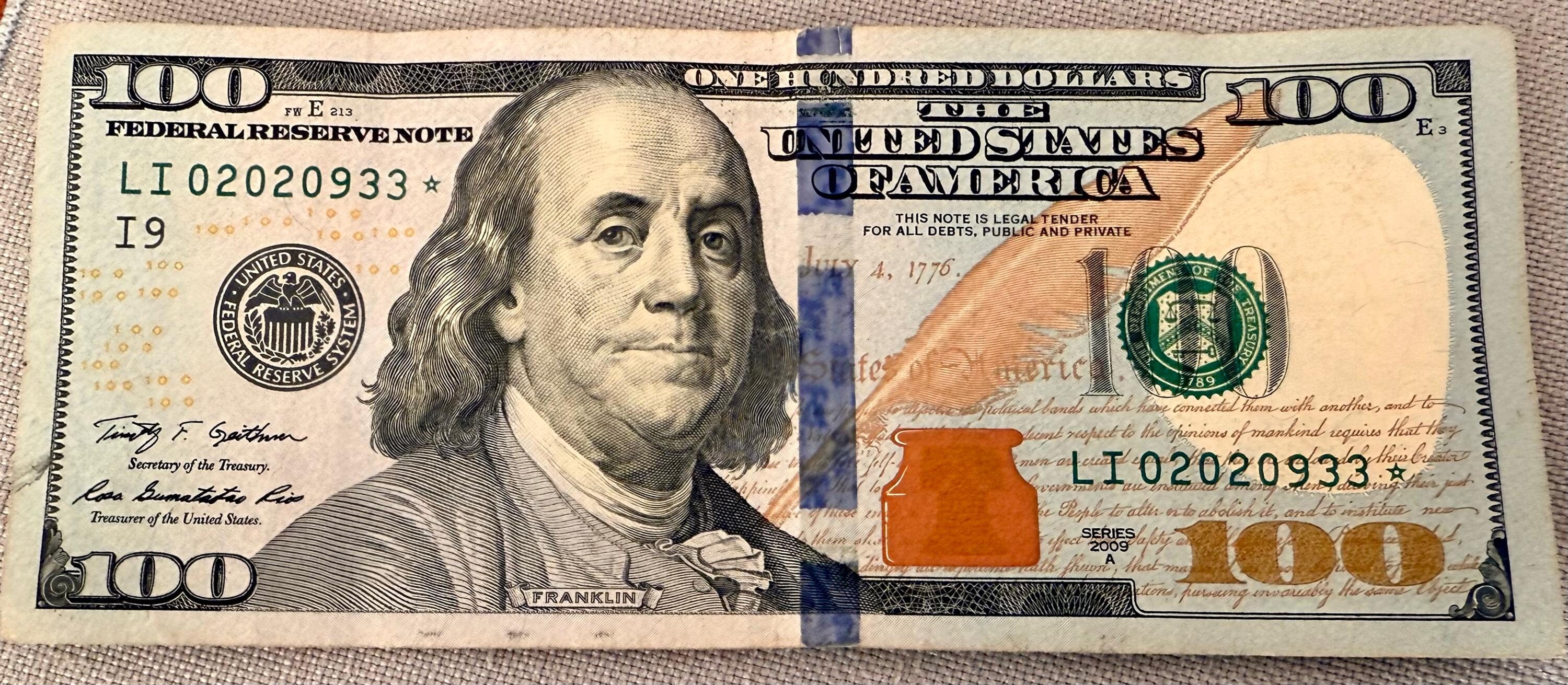 100 Dollars Star Note Circulated - Etsy