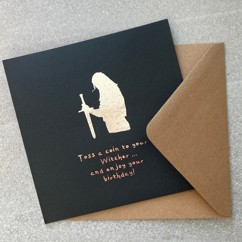 Witcher Birthday Card | the Witcher | Gaming | TV Show Greetings Card ...