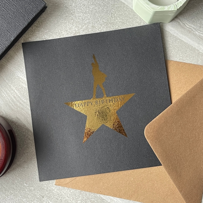 Hamilton Birthday Card HANDMADE FOILED | Etsy