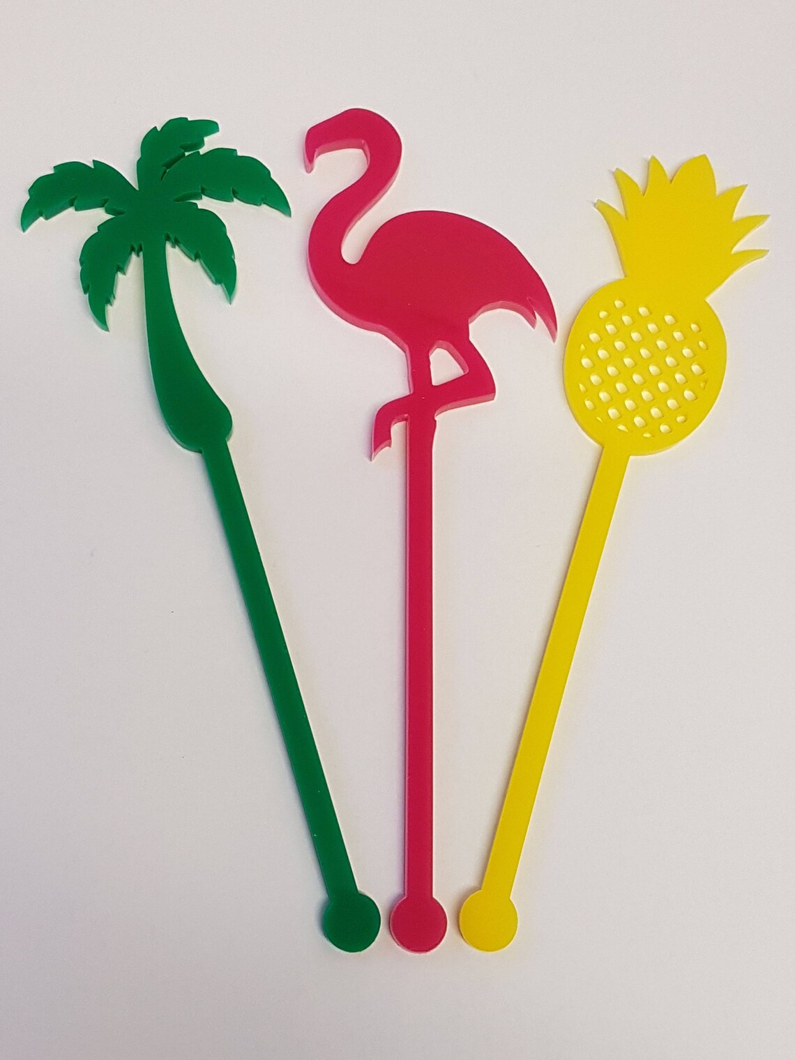 Flamingo Palm Tree Pineapple Cocktail Stirrer Swizzle Stick Etsy