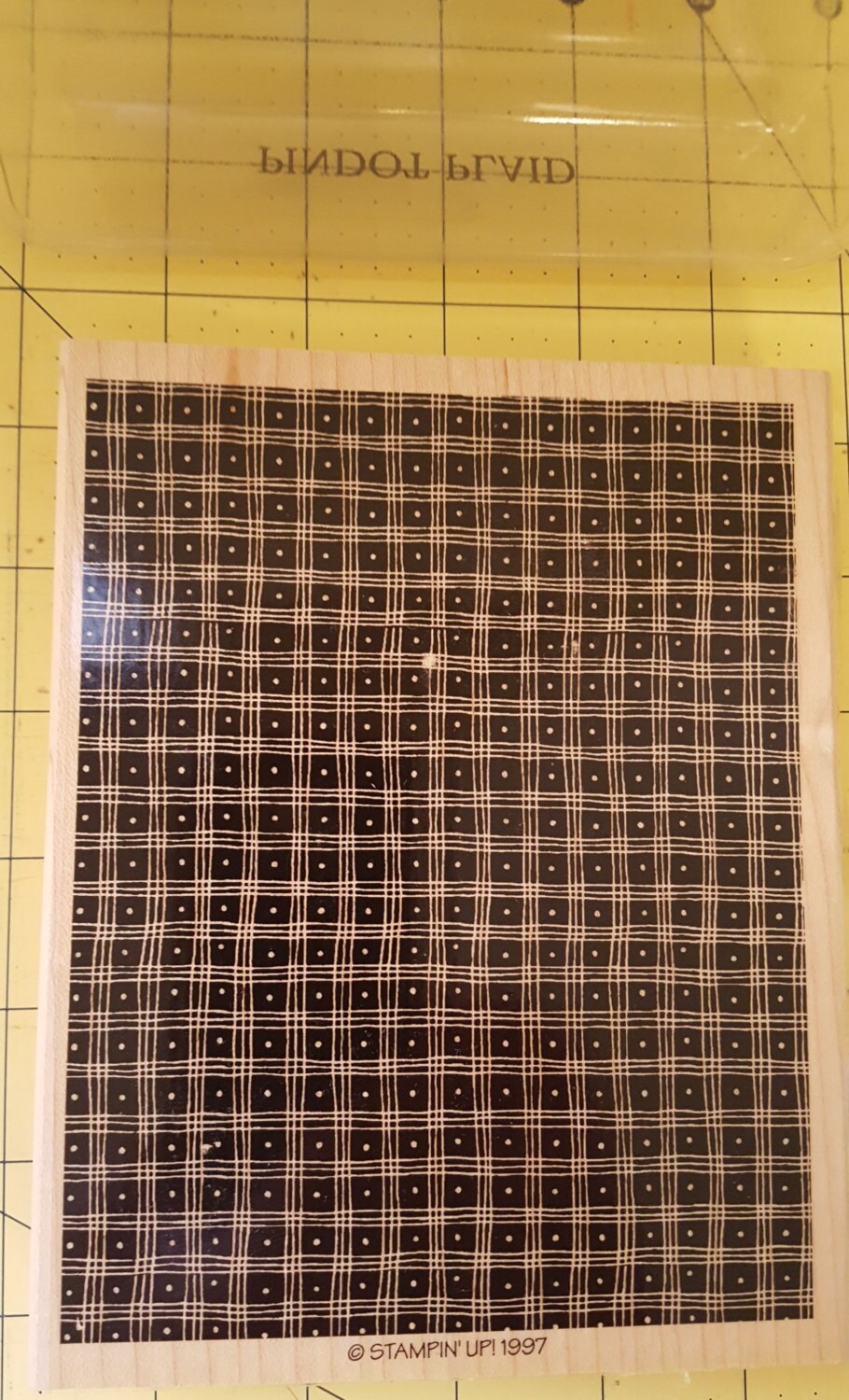 Stampin' Up PINDOT PLAID Background Stamp Larger 5 X 6 Rubber Stamp - Etsy