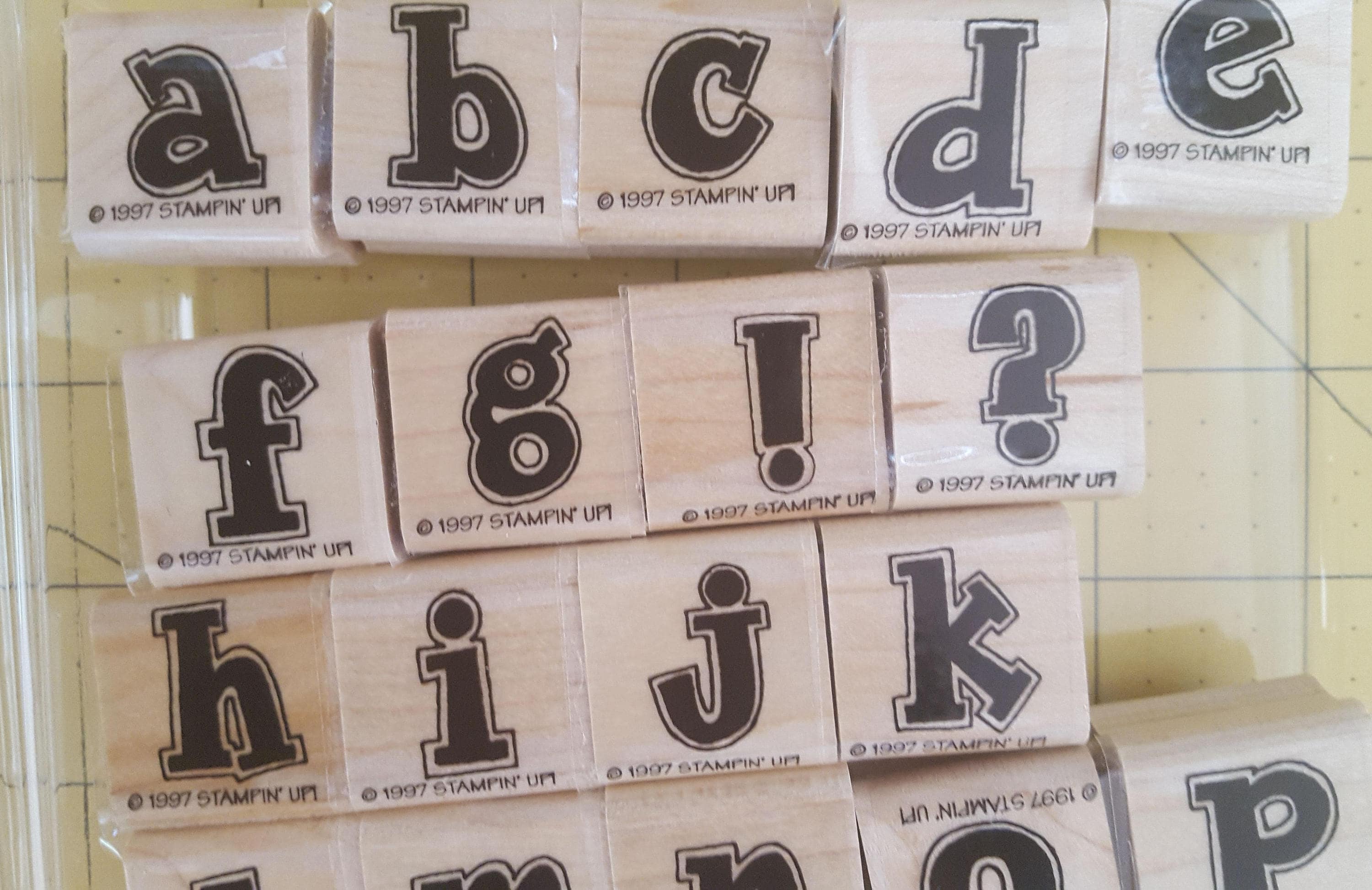 Stampin Up! Lower Case ALPHABET ATTITUDE Collection: a B C D E ...
