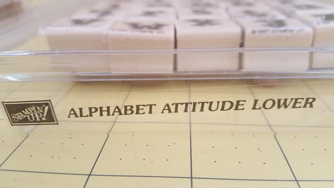 Stampin Up! Lower Case ALPHABET ATTITUDE Collection: a B C D E ...