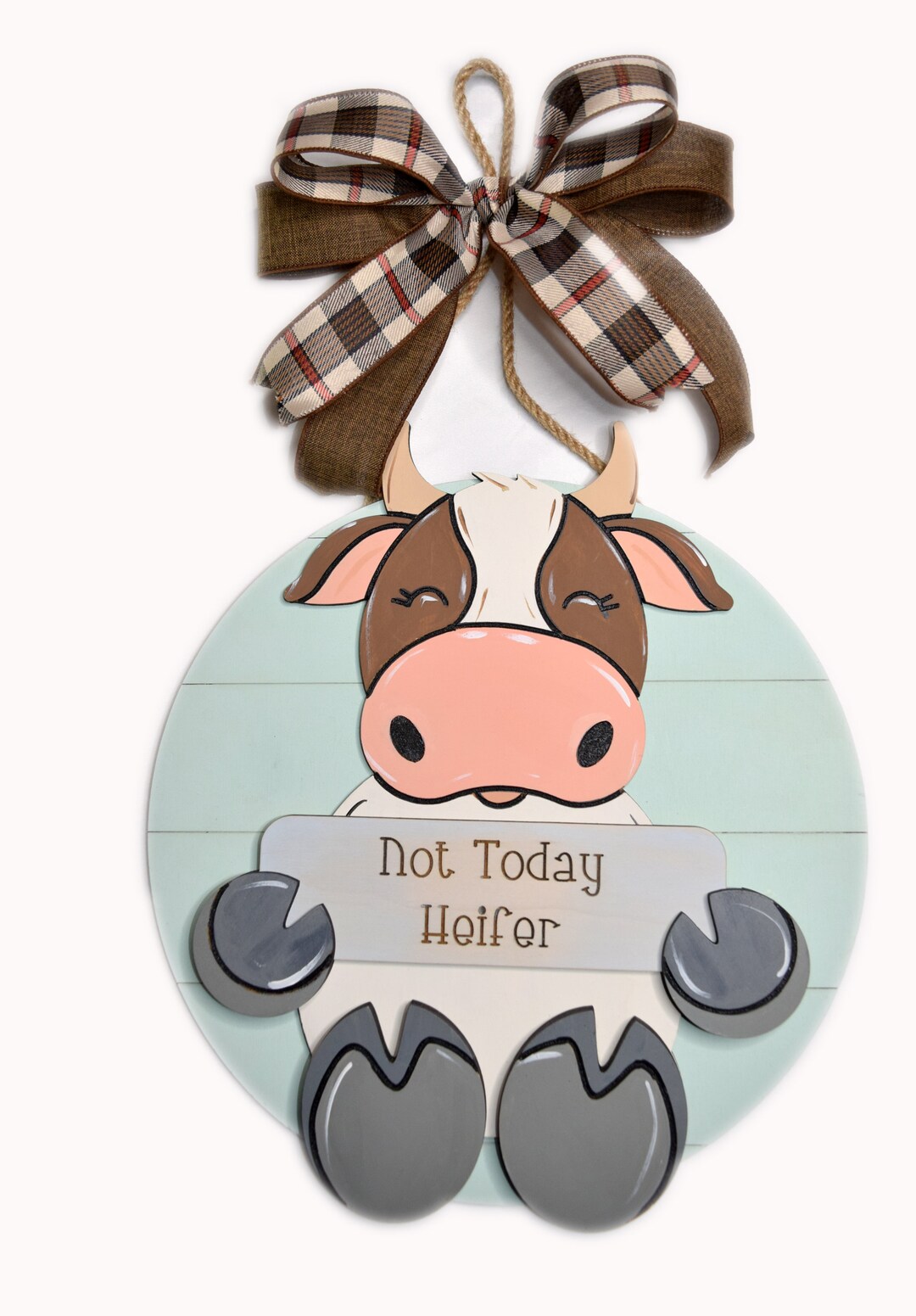 Cow Door Hanger With Changeable Signs: Farmhouse Decor - Etsy