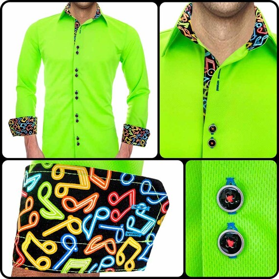 Music Themed Dress Shirt Made in USA | Etsy