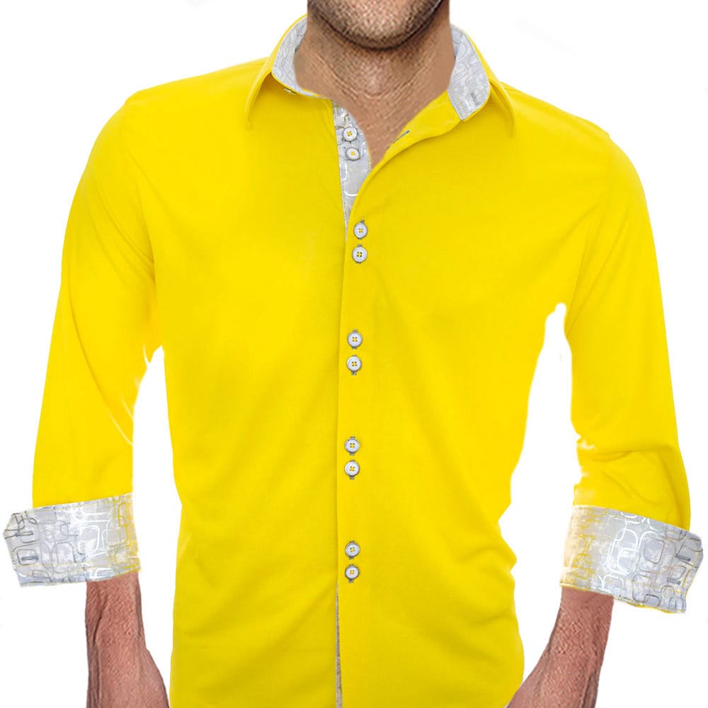 Bright Yellow Dress Shirts Made in USA - Etsy