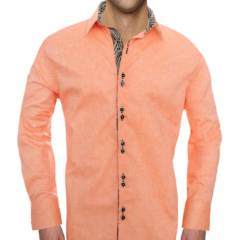 Modern Orange Dress Shirts - Made to Order in USA - Etsy