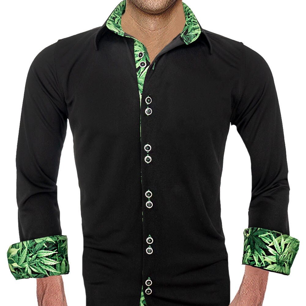 Marijuana Themed Dress Shirt - Made in USA - Etsy