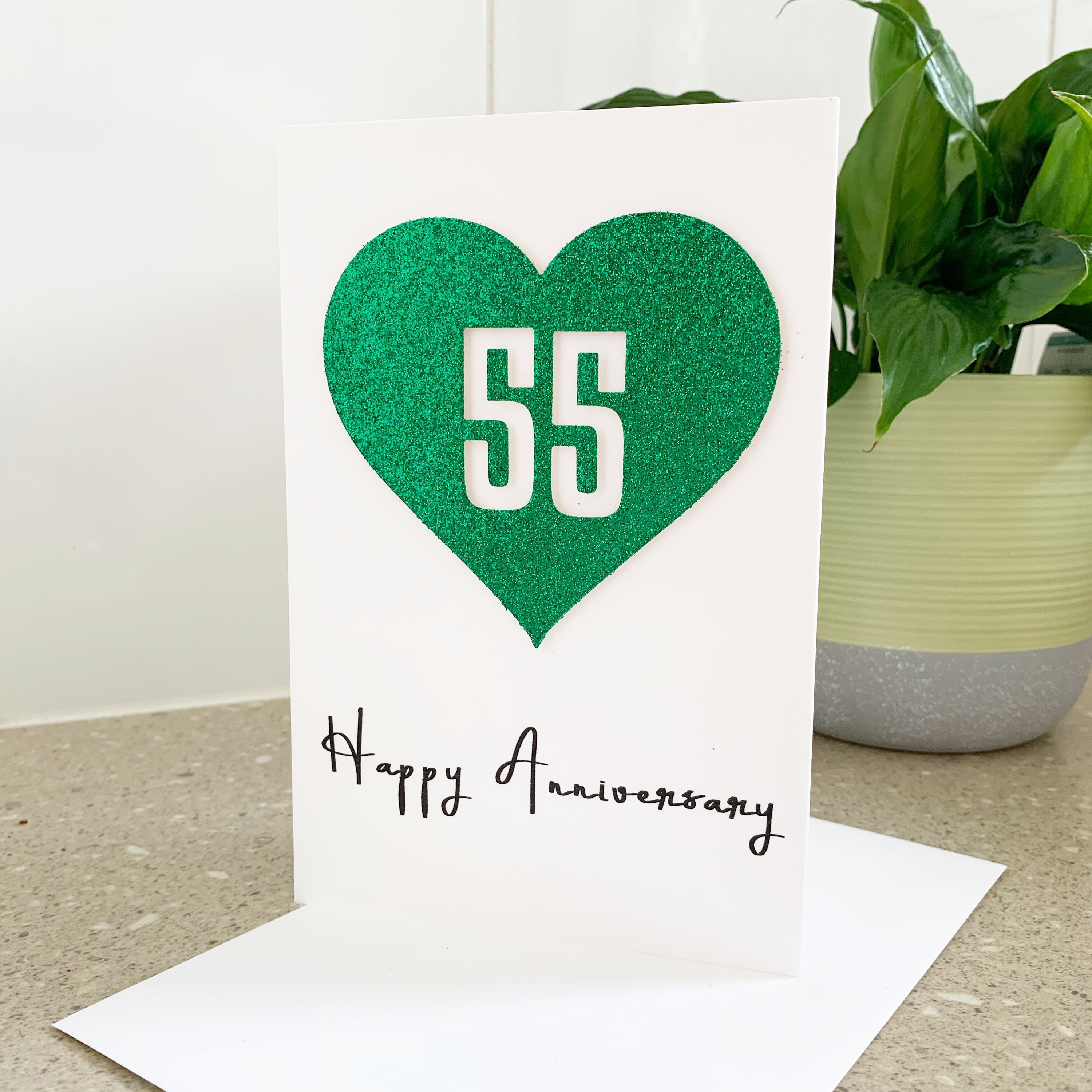 55th Anniversary Card Happy 55th Wedding Anniversary Gift Etsy