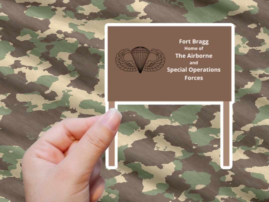 Fort Bragg Sign Sticker, North Carolina Military, Fayetteville North ...